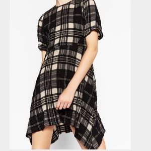 Zara | Dresses | Zara Check Wool Dress Brand New With Tags | Poshmark